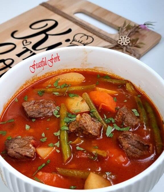 Pressured-Cooked Beef Stew in Half the Time - Feastful Fork